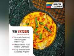 Victoria - SKL-208 Cast Iron Skillet. Small Frying Pan Seasoned with ...