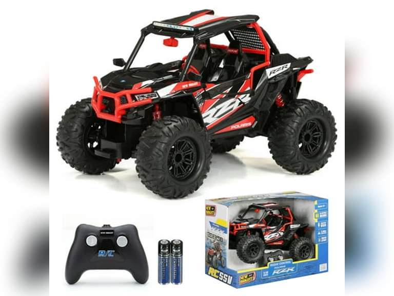 New Bright (1:14) Polaris RZR Battery Remote Control Red ATV 2.4GHz USB ...