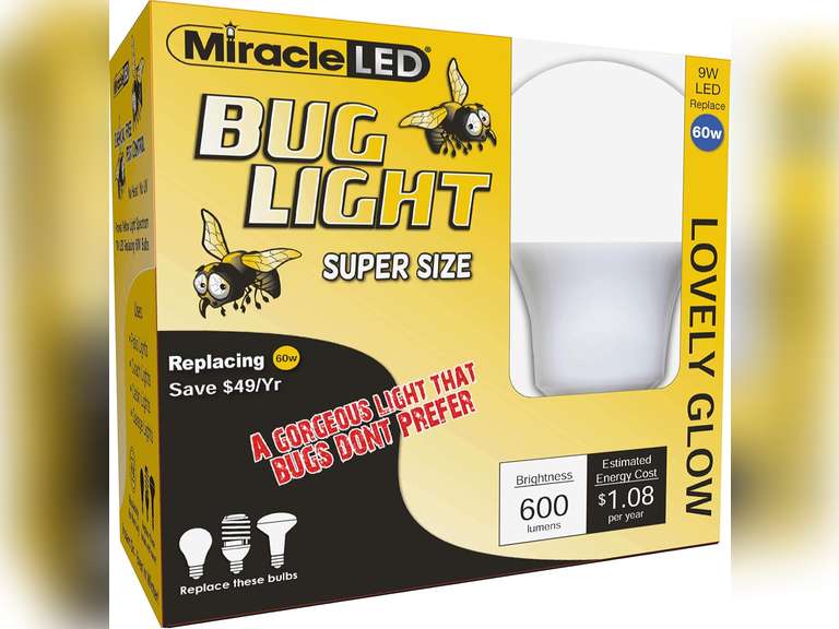 MiracleLED 6040049W Lovely Glow Super Bug Light Replacing Old, Hot 60W ...
