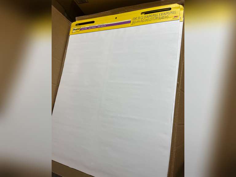 Post-it Super Sticky Easel Pad 25 in x 30 in White 30 Sheets/Pad 2 Pad/Pack Large White Premium ...