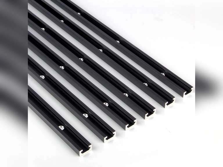 T Tracks 36 Inch for Woodworking by CLEAR STYLE, Double-Cut Jig Profile ...