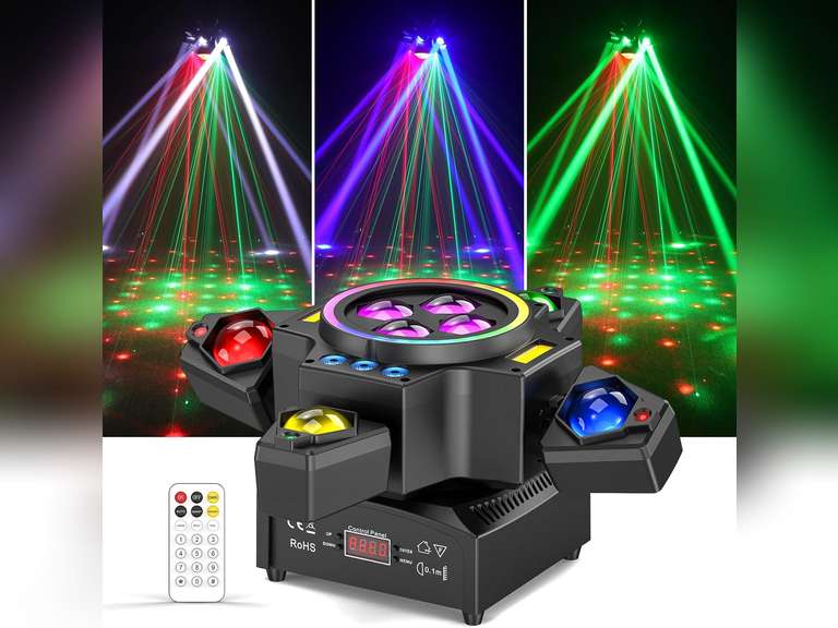 120W Stage Moving Head Light,RGBW Beam/Wash/Red Green Starry Sky Golden ...