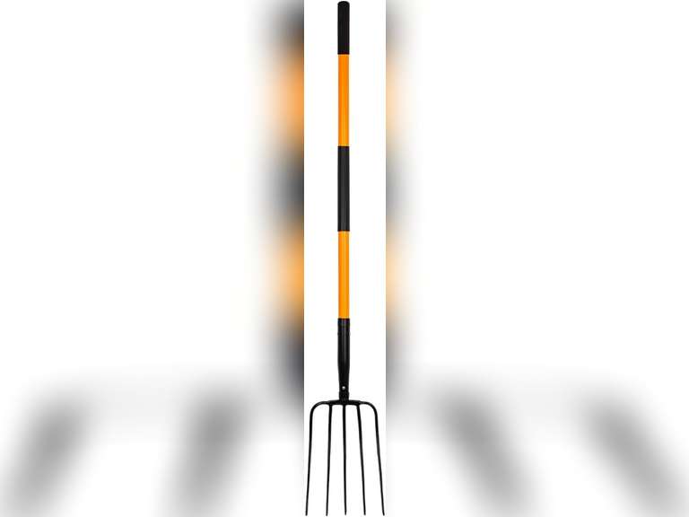 Pitch Fork for Gardening, 5 Tine Pitchfork Heavy Duty with Fiberglass ...