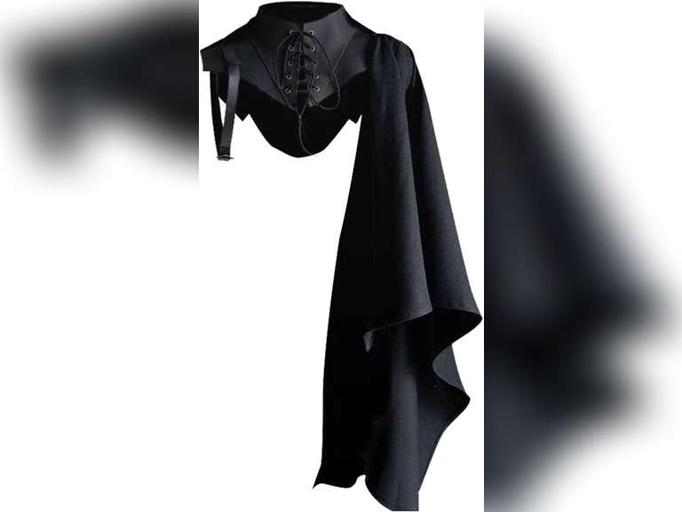 Renaissance Costume Men Medieval Shoulder Half Cape Cloak Women Cosplay ...