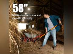 Pitch Fork for Gardening, 5 Tine Pitchfork Heavy Duty with Fiberglass ...