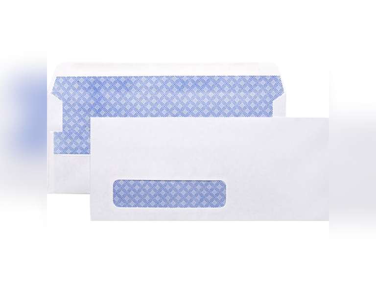 Quill Brand Self Seal Security Tinted #10 Left Window Envelope, 4 1/8 X ...