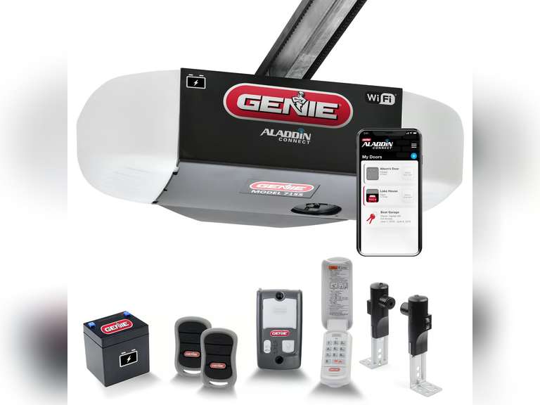 Genie StealthDrive Connect 1-1/4 HP Belt Drive WiFi Compatible Garage ...
