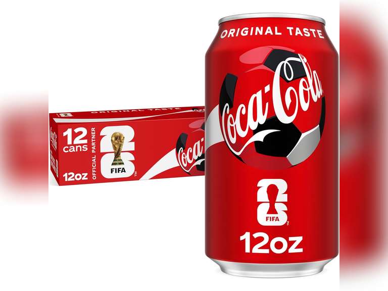 Coca-Cola Fridge Pack Soda Soft Drink, 12 fl oz Cans, 12 Pack - Classic ...