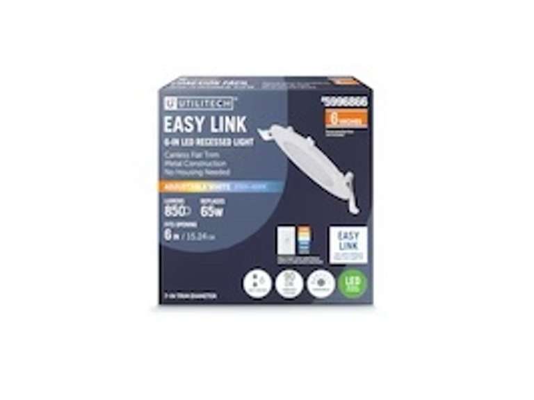 Utilitech Easy Link White 6-in 850 -Lumens Switchable white Round ...