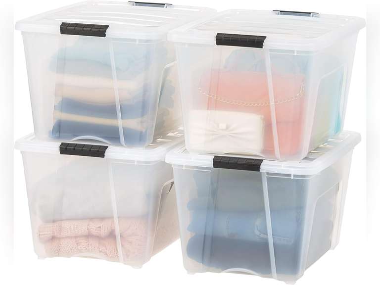 ( See photo) IRIS USA 51 L (54 QT) Plastic Storage Box with Lid and ...