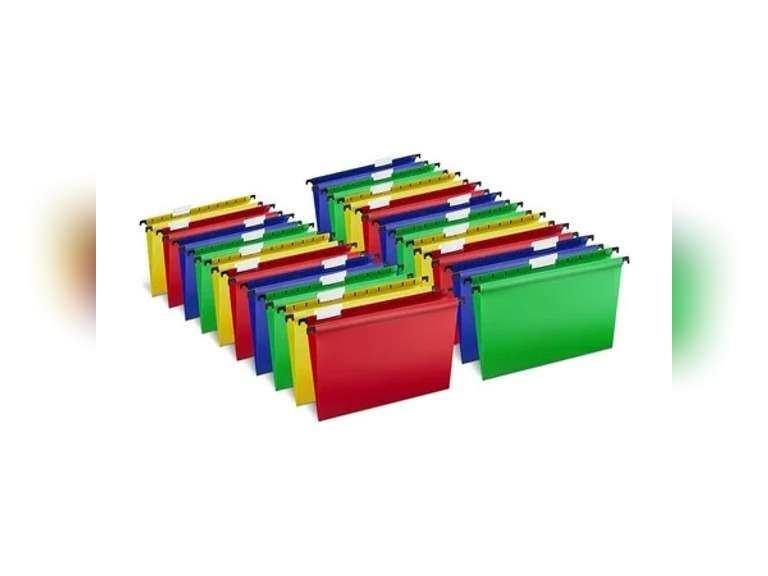 Staples Hanging File Folder 5-Tab Letter Size Assorted 20/Box (ST13324 ...