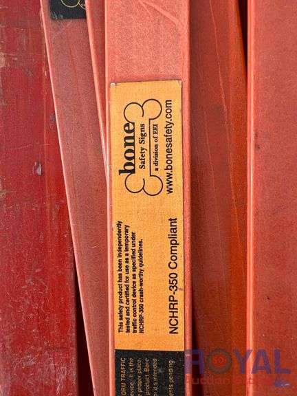 Pallet of Bone Safety Sign Brackets - Royal Auction Group