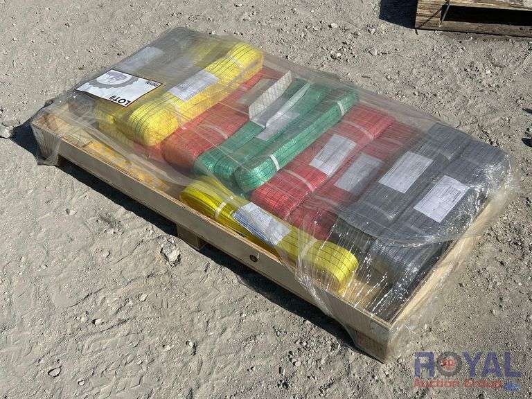 Pallet Of Assorted, Duplex Polyester Webbing Slings - Royal Auction Group