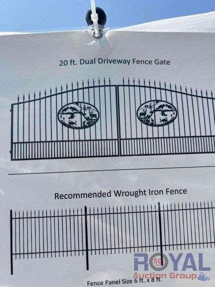 20ft Dual Driveway Multiple Animal Scenery Fence Gate - Royal Auction Group