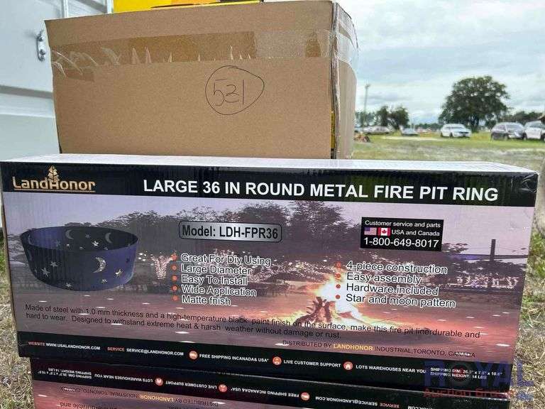 2024 Land Honor LDH-FPR36 Round Metal Fire Pit Ring - Royal Auction Group