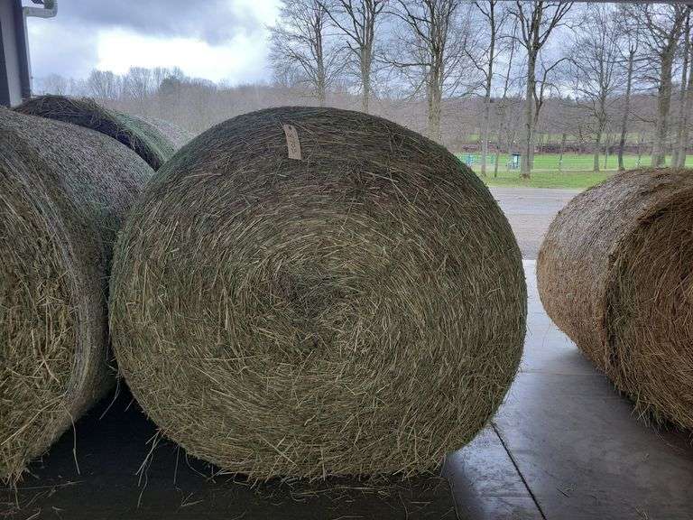 2 Round Bales 1st Orchard Grass Timothy Mix (4x5) Stored inside ...