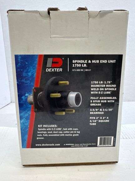 DEXTER SPINDLE & HUB END UNIT 1750 - Rogers Community Auction Inc.