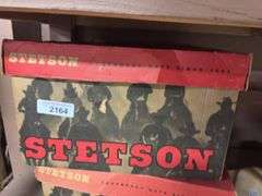 6 7/8 Stetson Black Felt Hat w/ Rain Cover - Rogers Community Auction Inc.