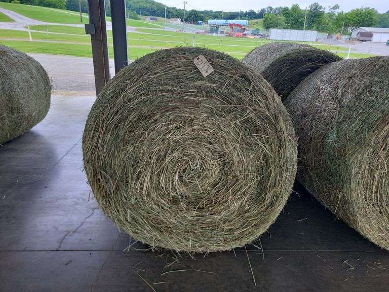 2 Round Bales 1st Mix (4x4) Stored Inside (2025) No Rain - Rogers ...