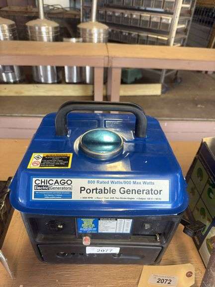 Chicago Electric Generator 800 Watts - Rogers Community Auction Inc.