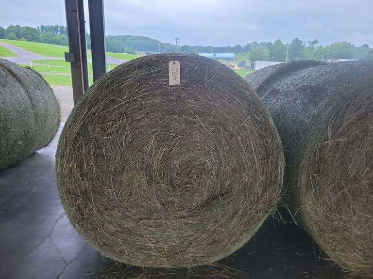 2 Round Bales 1st Grass (4x4) Stored Inside (2025) - Rogers Community ...