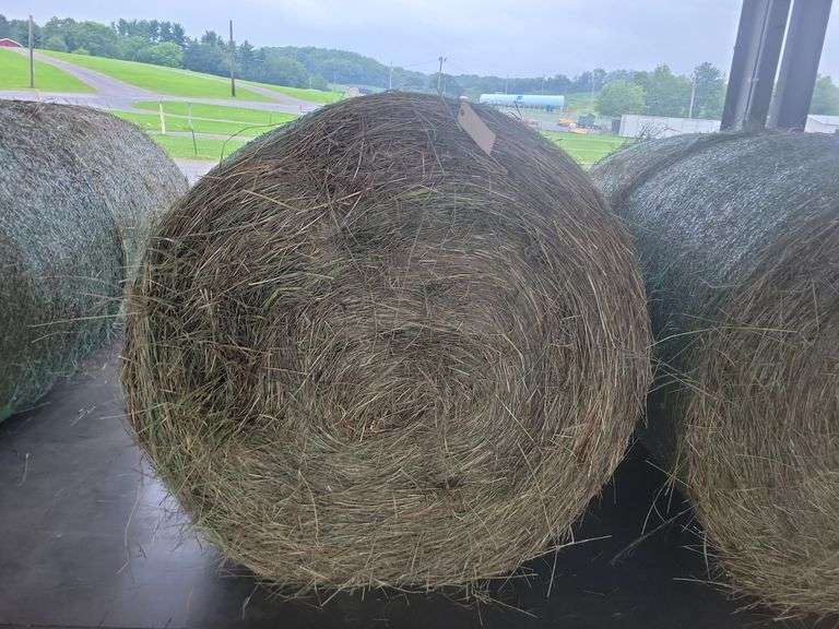 2 Round Bales 1st Grass (4x4) Stored Inside (2025) - Rogers Community ...