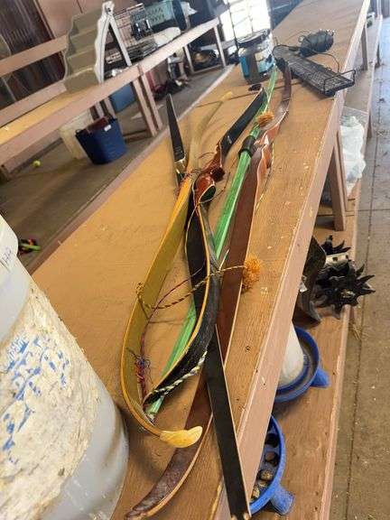 Lot of Wooden Bows, Long, Recurve Traditional - Rogers Community ...