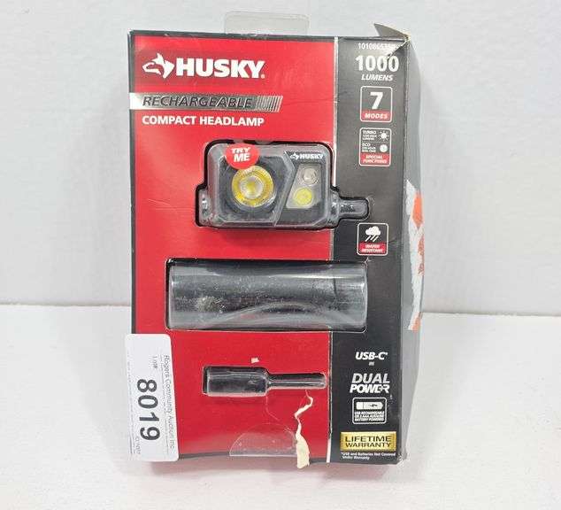 HUSKY RECHARGABLE COMPACT HEADLAMP - Rogers Community Auction Inc.
