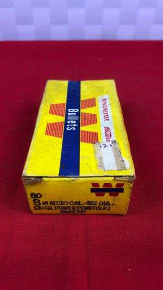 50pcs Winchester 8mm .322 170gr SP Reloading Bullets - RES Auction Services