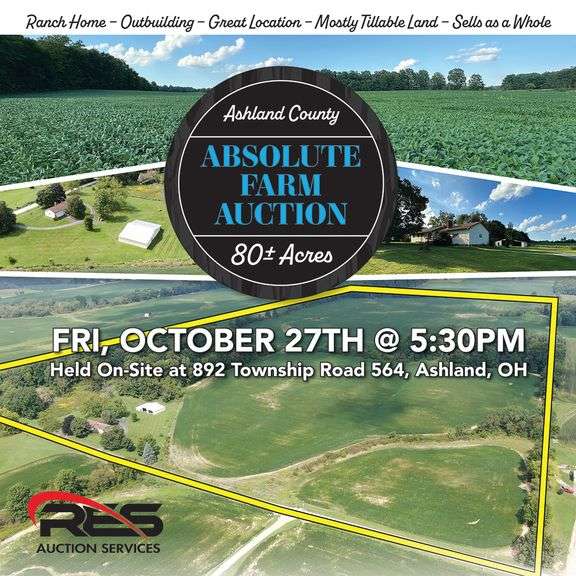 Ashland County 80-Acre Absolute Farm Auction - RES Auction Services