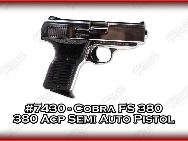 Cobra FS 380 380 Acp Semi Auto Pistol - RES Auction Services