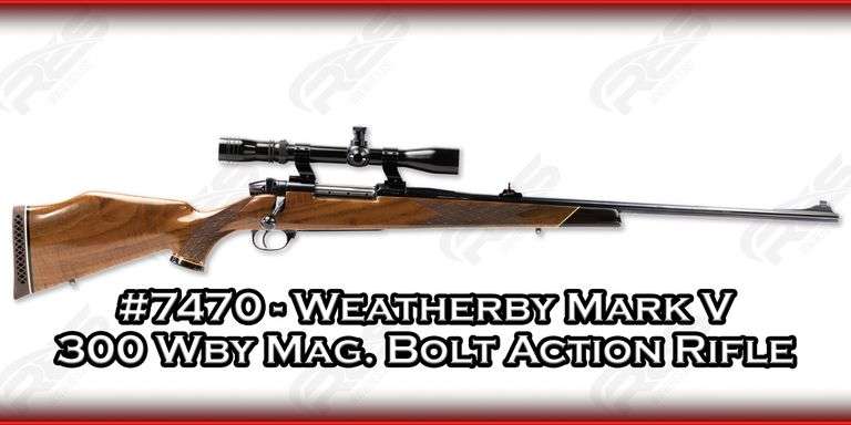 Weatherby Mark V 300 Wby Mag. Bolt Action Rifle - RES Auction Services