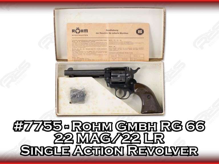 Rohm Gmbh RG 66 22 MAG/22 LR Single Action Revolver - RES Auction Services