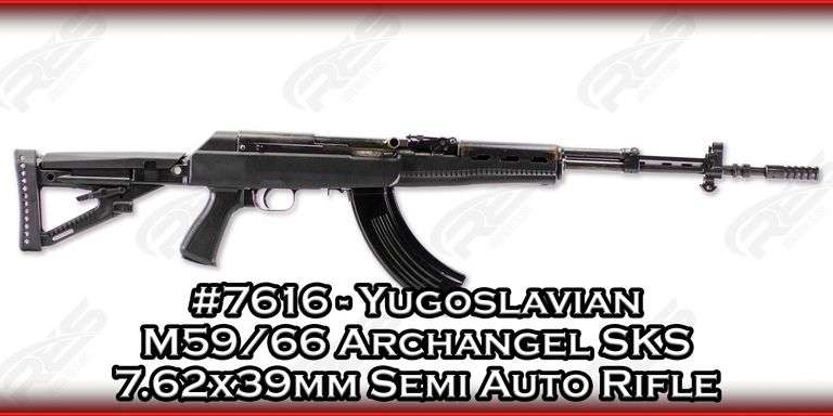 Yugoslavian M59/66 Archangel SKS 7.62x39mm Semi Auto Rifle - RES Auction Services