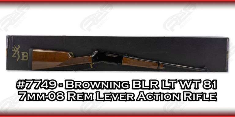 Browning BLR LT WT 81 7mm-08 Rem Lever Action Rifle - RES Auction Services