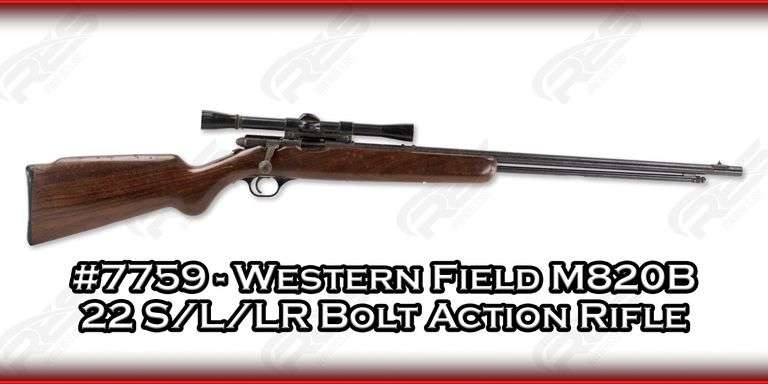 Western Field M820B 22 S/L/LR Bolt Action Rifle - RES Auction Services