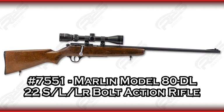 Marlin Model 80-DL 22 S/L/Lr Bolt Action Rifle - RES Auction Services