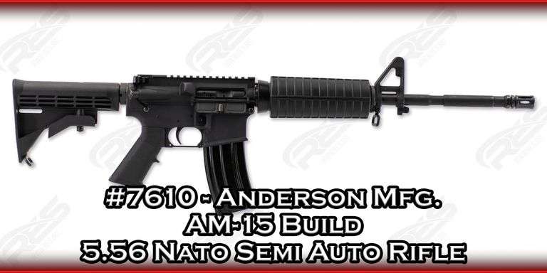 Anderson Mfg. AM-15 Build 5.56 Nato Semi Auto Rifle - RES Auction Services