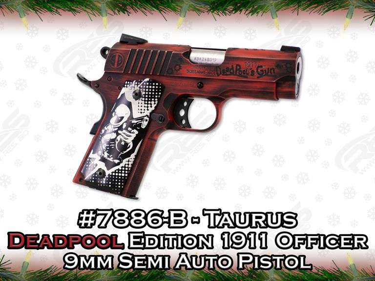 Taurus Deadpool Edition 1911 Officer 9mm Semi Auto Pistol - RES Auction ...
