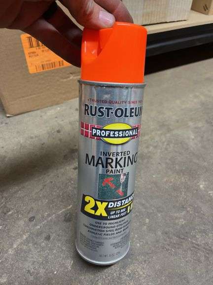 (24) Cans of Rust-Oleum Orange Marking Paint - RES Auction Services