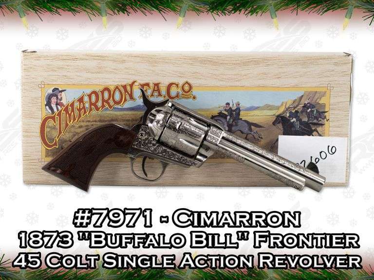 Cimarron 1873 "Buffalo Bill" Frontier 45 Colt Single Action Revolver ...