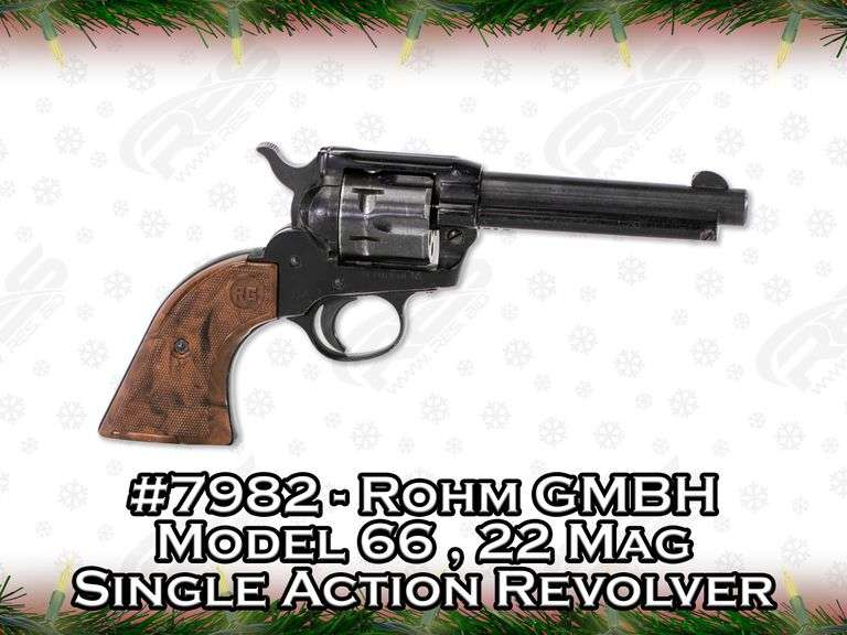 Rohm GMBH Model 66 22 Magnum Single Action Revolver - RES Auction Services