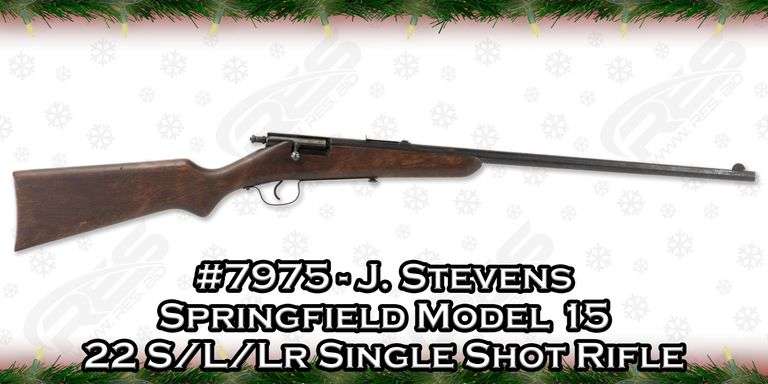 J. Stevens Springfield Model 15 22 S/L/Lr Single Shot Rifle - RES ...