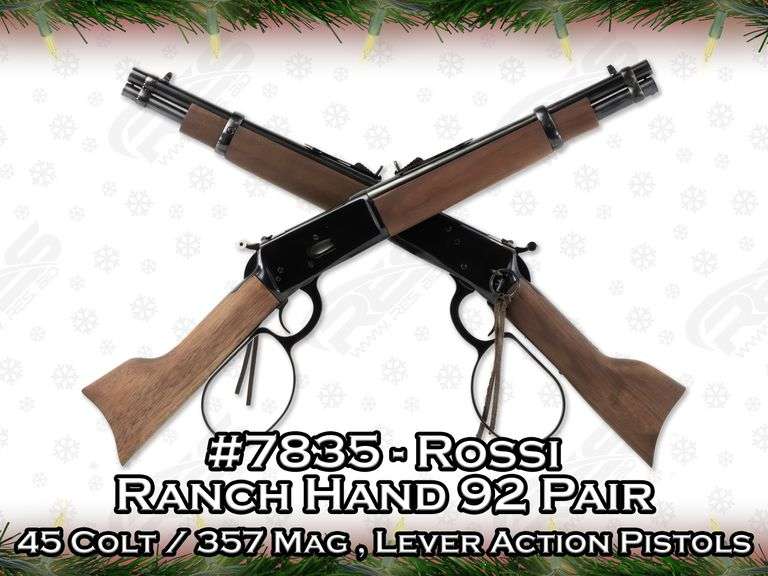 Rossi Ranch Hand 92 Pair 45 Colt / 357 Mag Lever Action Pistols - RES ...
