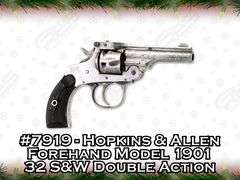 Hopkins & Allen Arms Forehand Model 1901 32 S&W Double Action Revolver ...