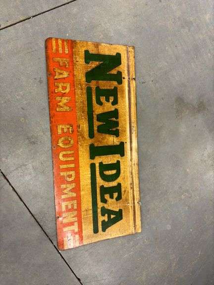 2-Sided New Idea Farm Equipment Sign - RES Auction Services