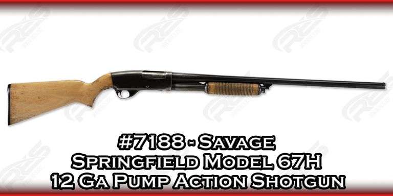 Savage Springfield Model 67H 12 Ga Pump Action Shotgun - RES Auction Services
