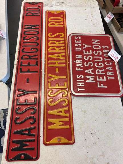 (3) Massey Ferguson Signs - RES Auction Services