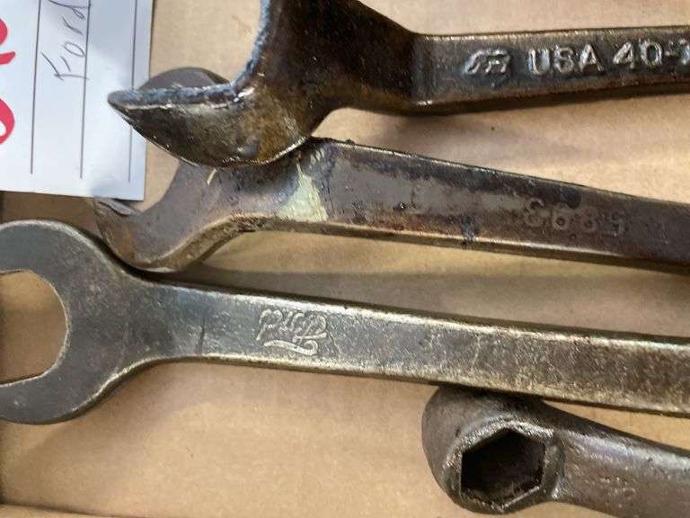 Flat of Ford Wrenches - RES Auction Services