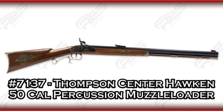 Thompson Center Hawken 50 Cal Percussion Muzzleloader - RES Auction ...
